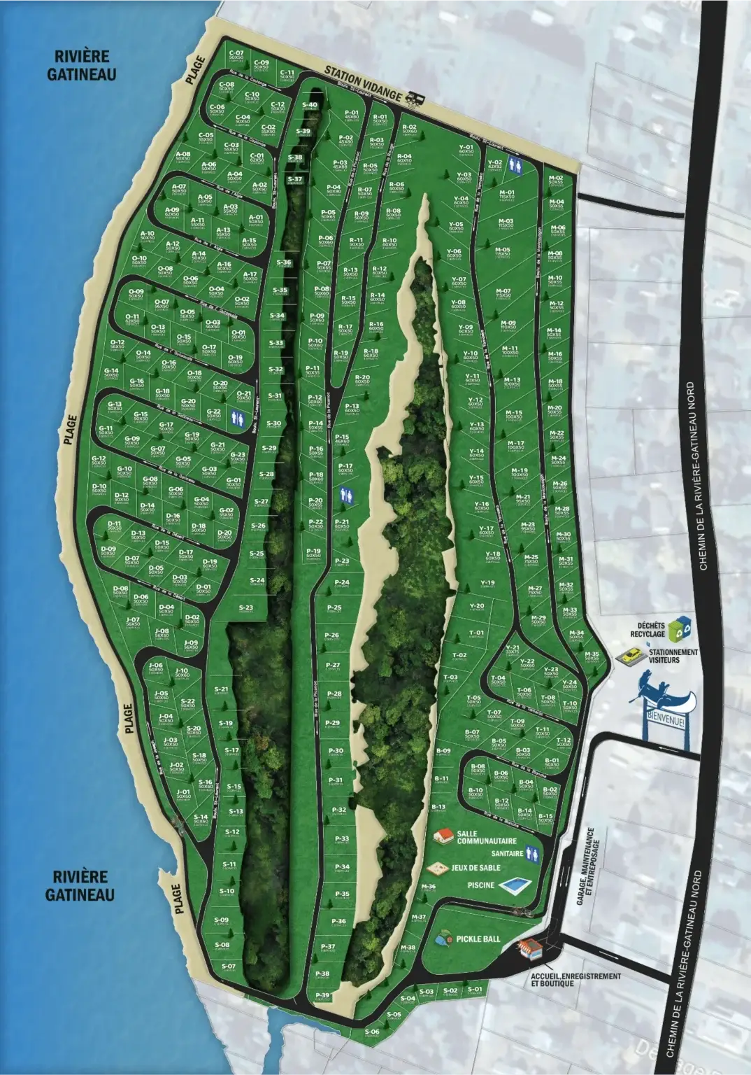 Plan du camping – Camping Chasse Galerie
